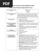 3 Is Lesson Plan | PDF | Chart | Lesson Plan