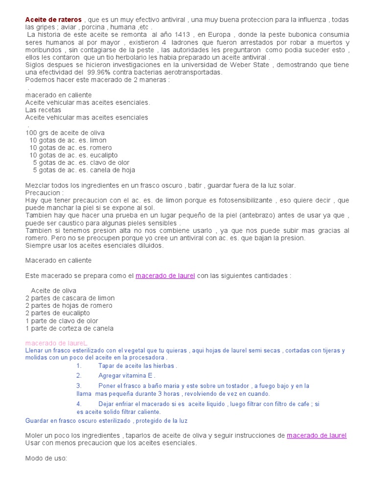 Aceite de Rateros | PDF | Aceite de oliva | Alimentos