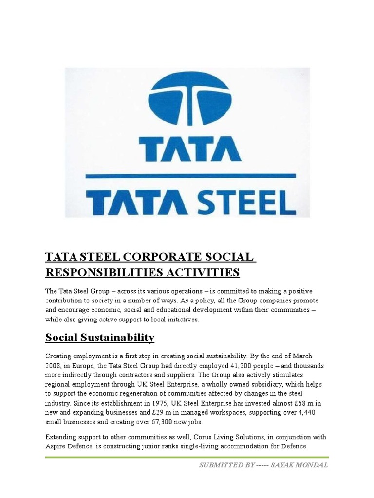 Commitment to Community: Tata Steel's Extensive Corporate Social ...