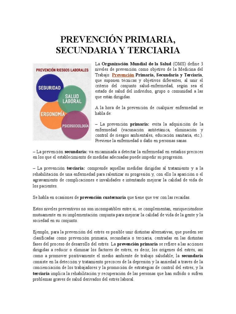 Prevención Primaria | PDF