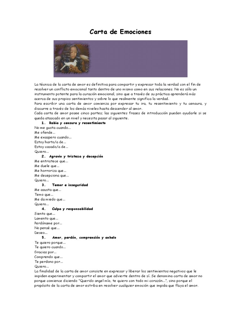 Carta de Emociones | PDF | Ira | Amor