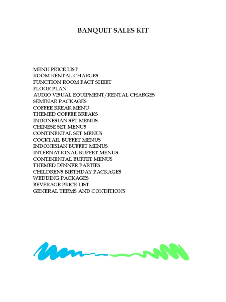Comprehensive Banquet Sales Kit | PDF