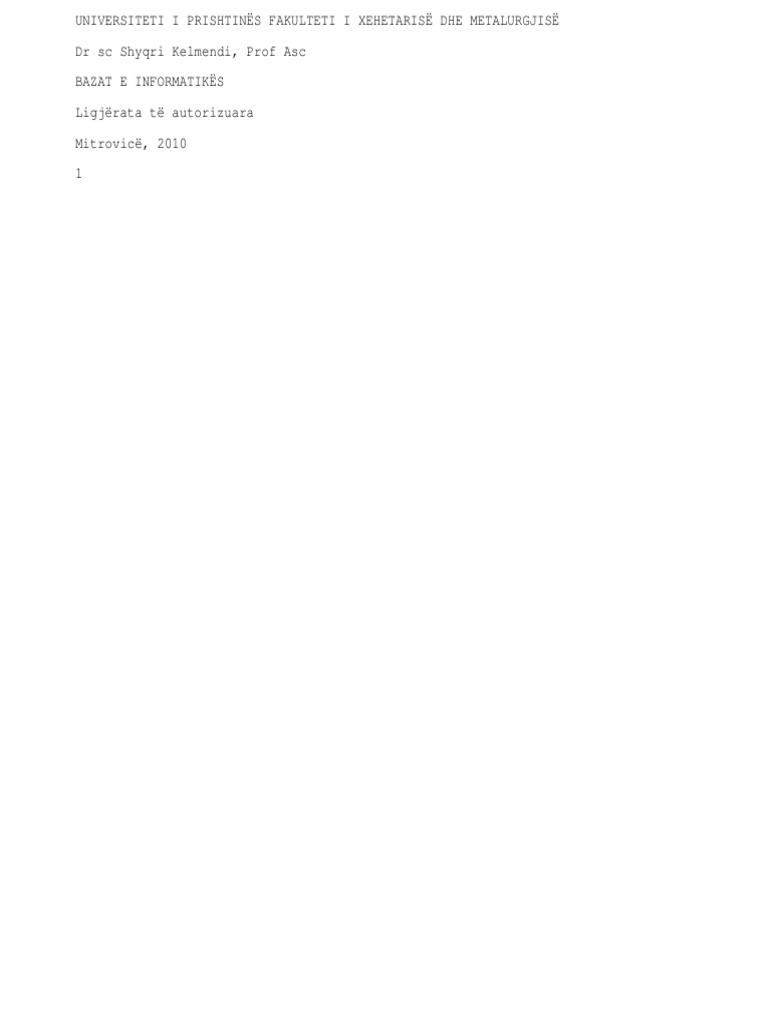 Bazat e Informatikes PDF | PDF