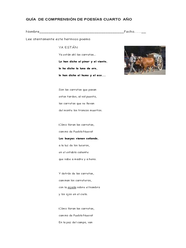 Comprension de Poesías | PDF | Metáfora | Poesía