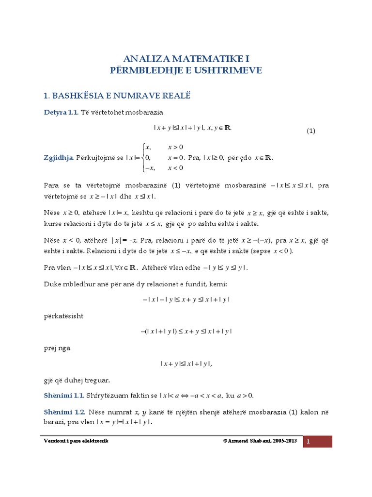 Numrat Reale PDF | PDF