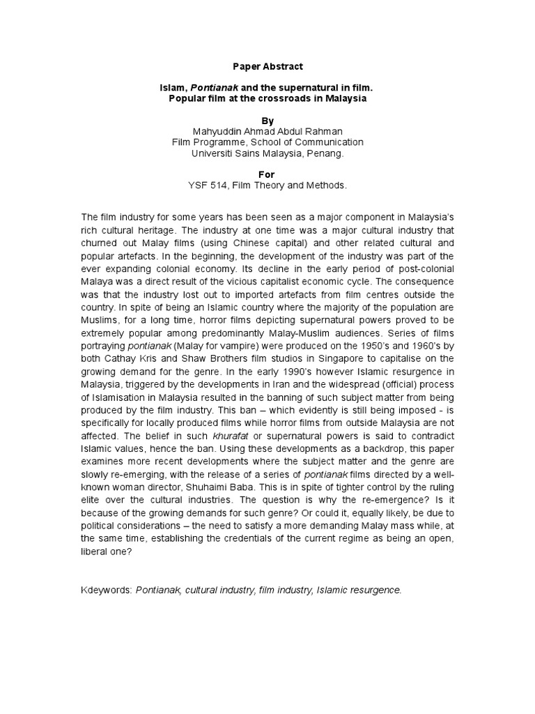 Paper Abstract Example | PDF