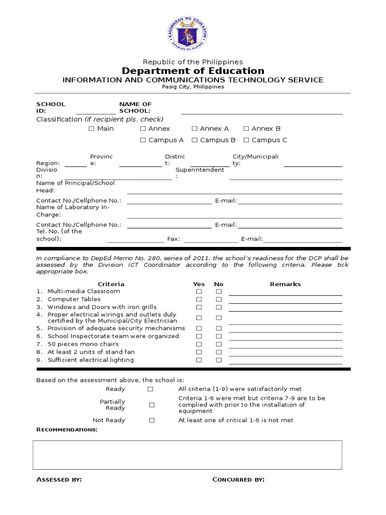 DCP Readiness Checklist | PDF