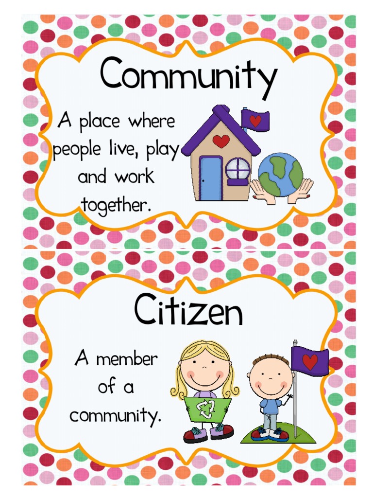 Citizen and Community Vocab Sign and Good Citizen Award | PDF