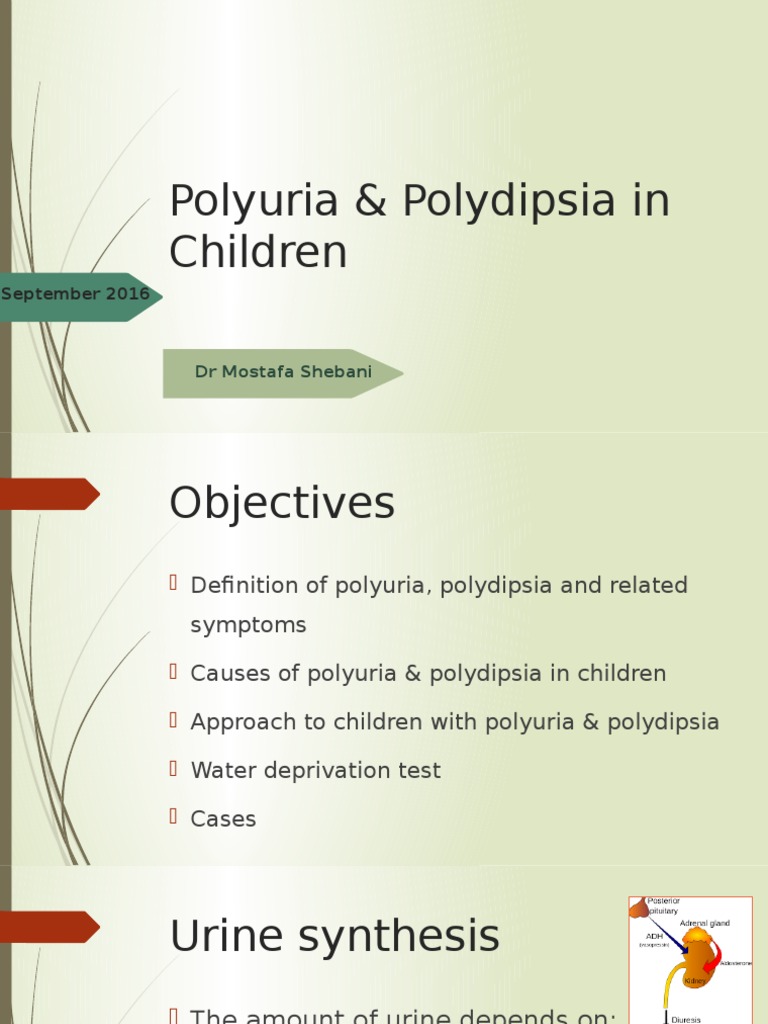 Polydipsia & Polyuria Tutorial, March 16,3 | PDF | Urine | Medical ...