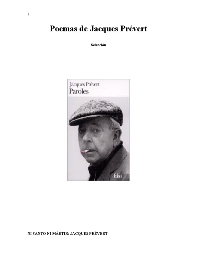 Jacques Prevert Poemas en Francés | PDF