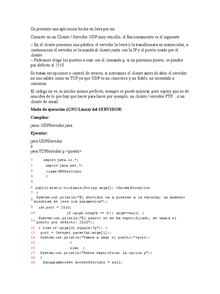 Todo Sobre Udp | PDF | Protocolo de Control de Transmisión | Zócalo de red