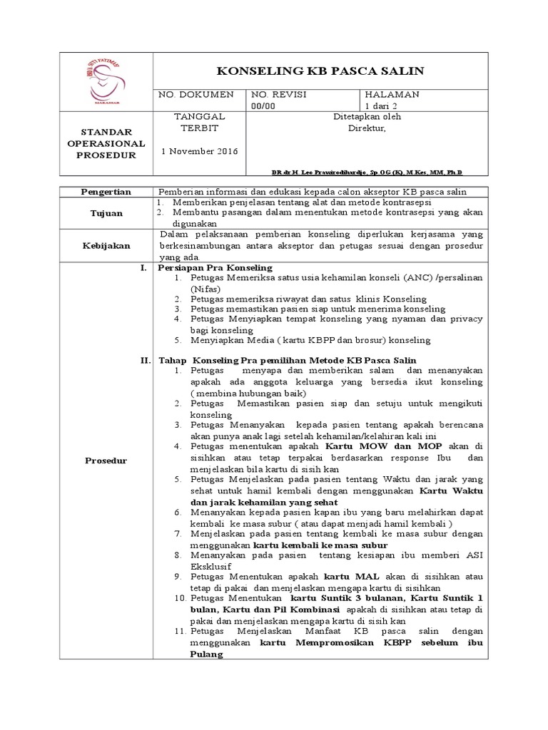 Konseling KB Pasca Salin | PDF