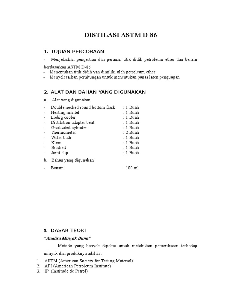 Distilasi Astm d86 | PDF