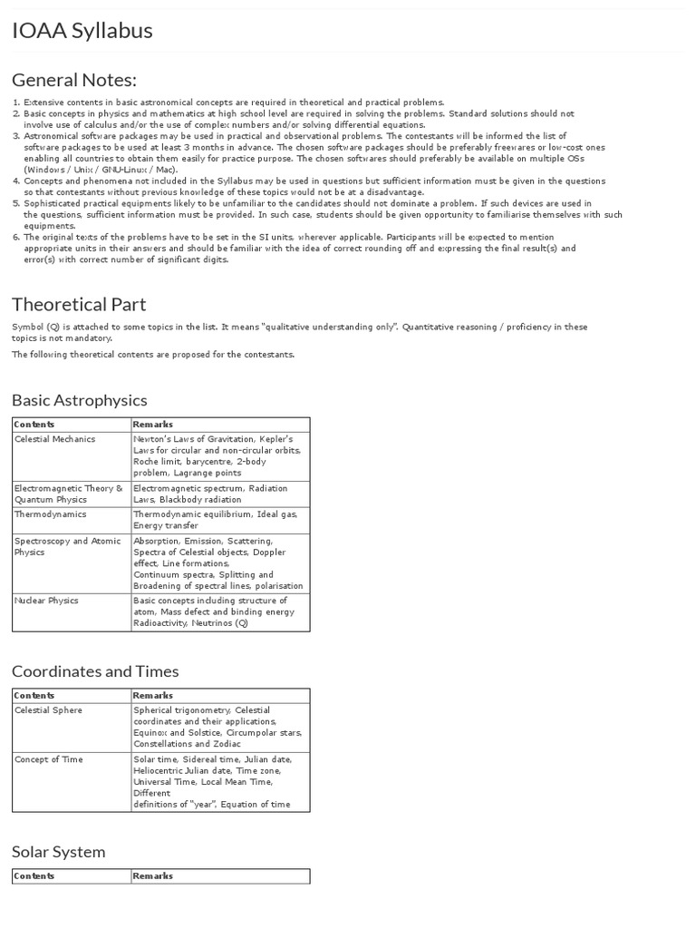 General Notes:: Basic Astrophysics | PDF | Stars | Sun