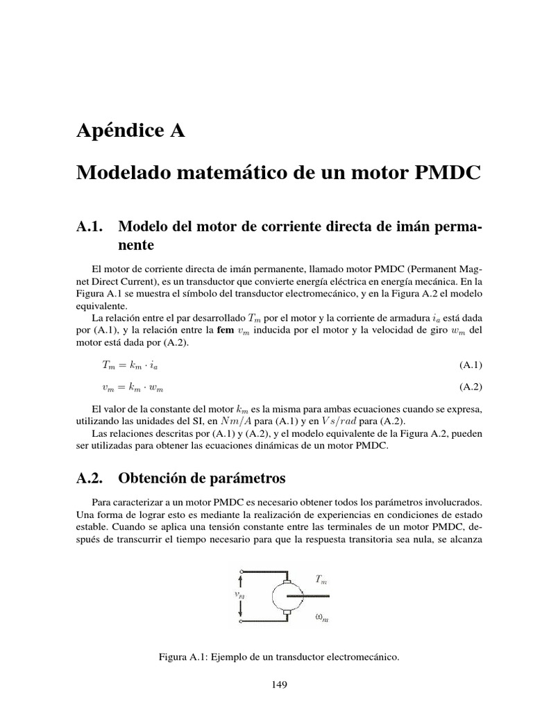 Modelado Matematico Motor DC PDF | PDF | Resistencia Eléctrica y ...