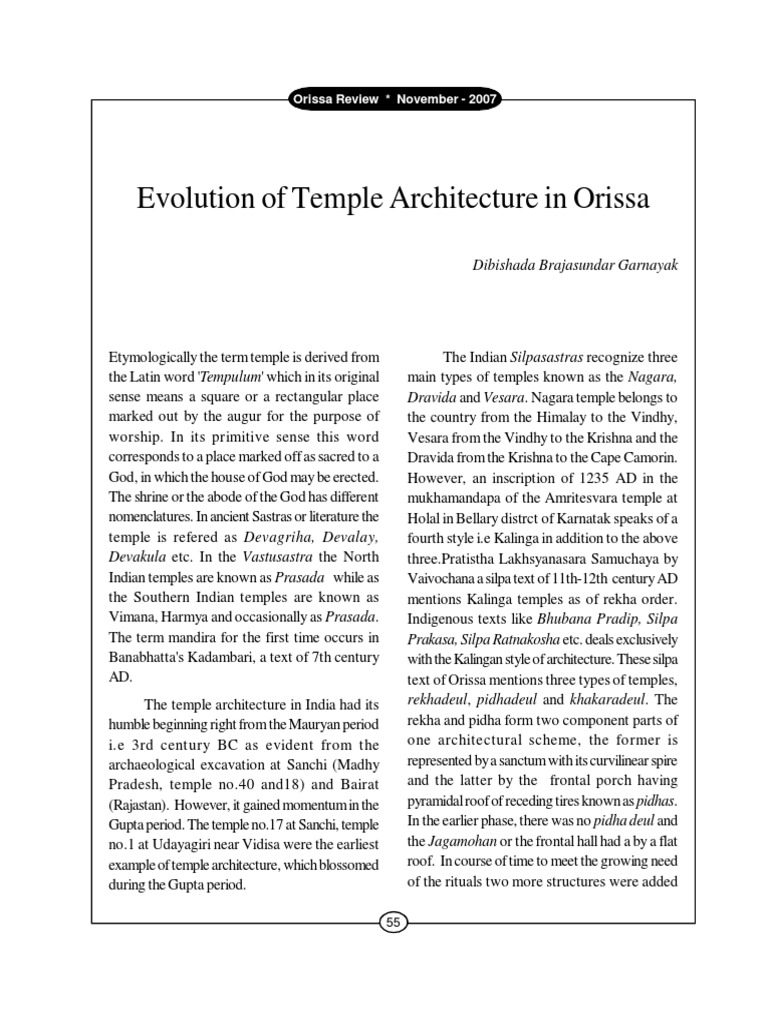 Evolution of Odisha Temple Architecture | PDF | Religious Architecture ...