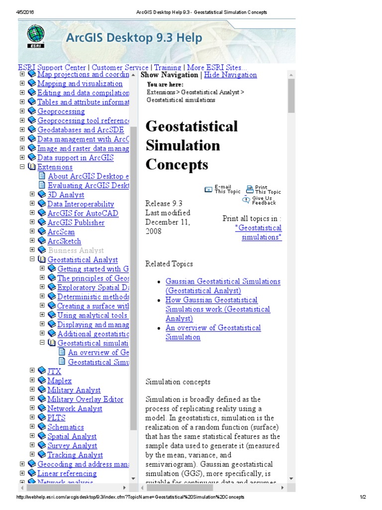 ArcGIS Desktop Help 9 | PDF