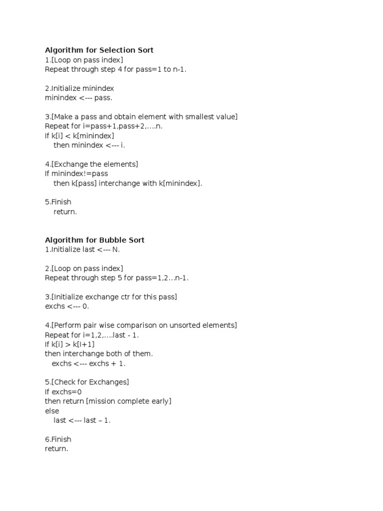 Algorithm For Sorting Pdf Computer Programming Discrete Mathematics 7956