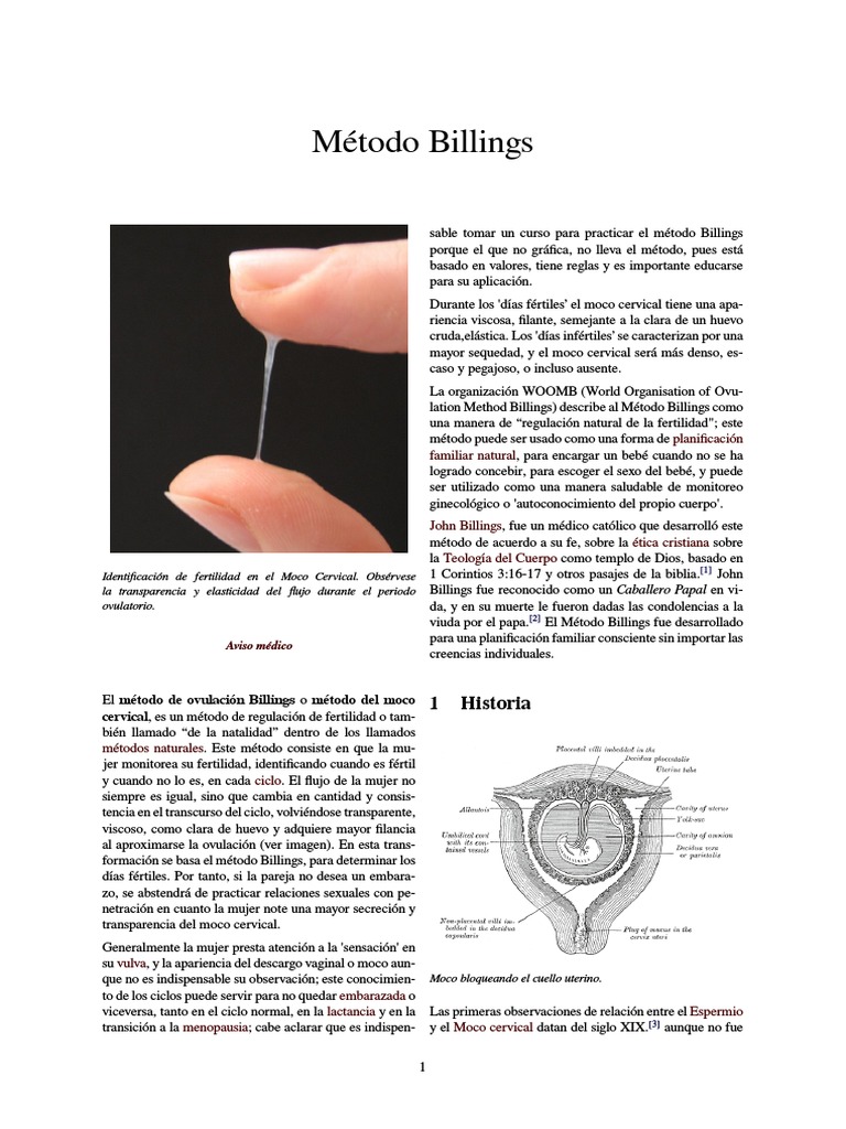 Método Billings | PDF | Reproducción | Mamíferos Hembras