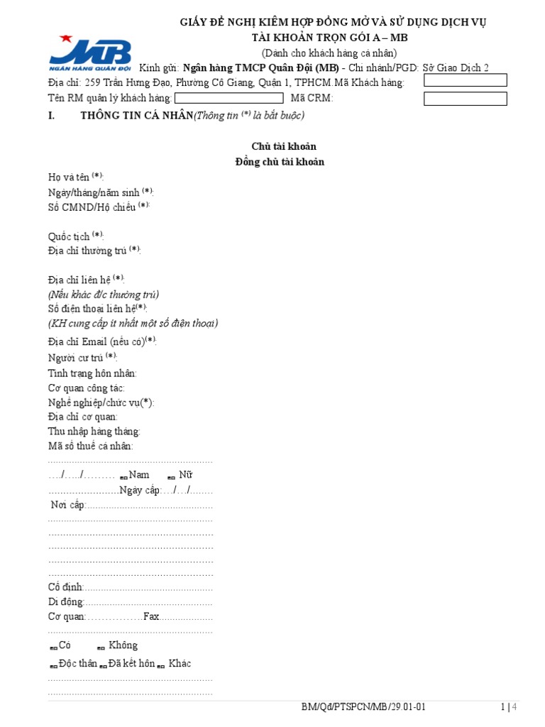 1.giay de Nghi Kiem Hop Dong Mo Va Su Dung Dich Vu TKTG a-MB | PDF