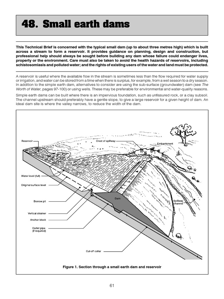 Small Earth Dams Detail | Spillway | Dam