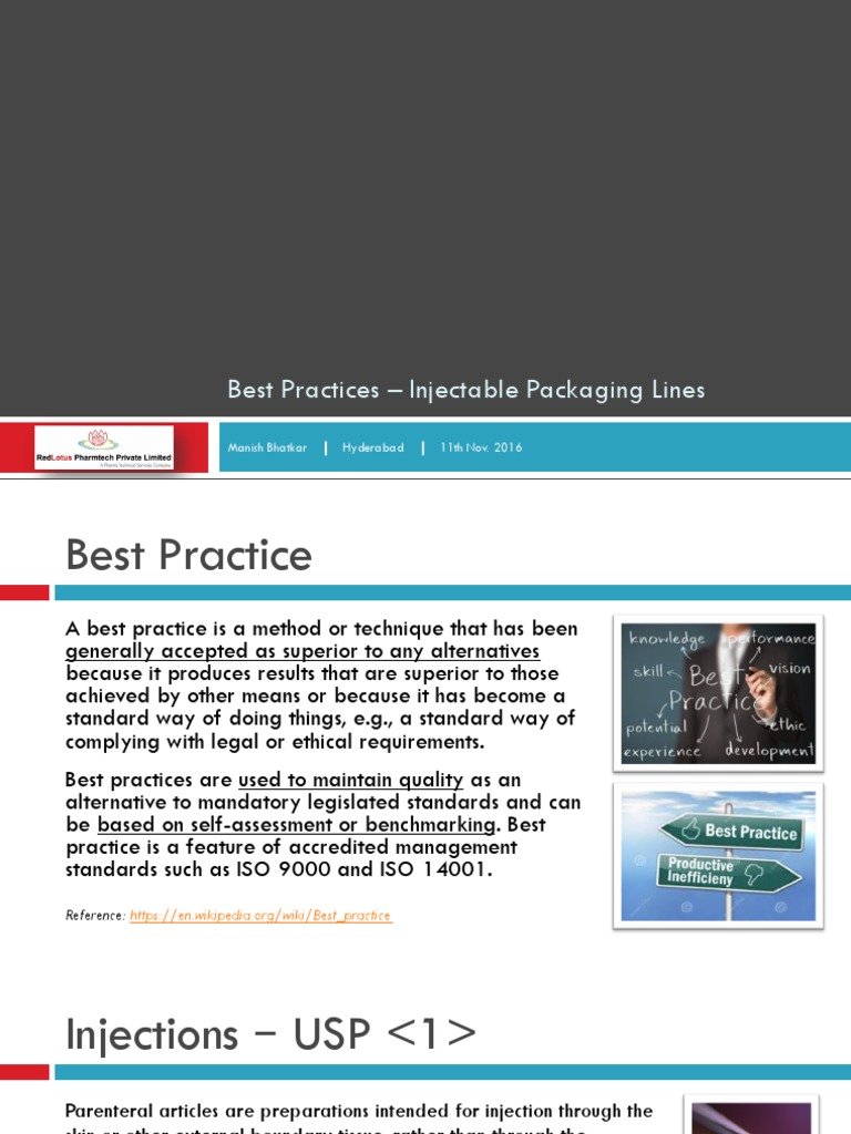 Best Practices - Injectables Packaging Lines | PDF | Sterilization ...