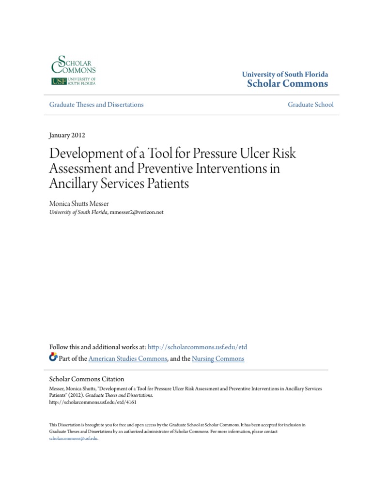Development of A Tool For Pressure Ulcer Risk Assessment and Prev | PDF ...