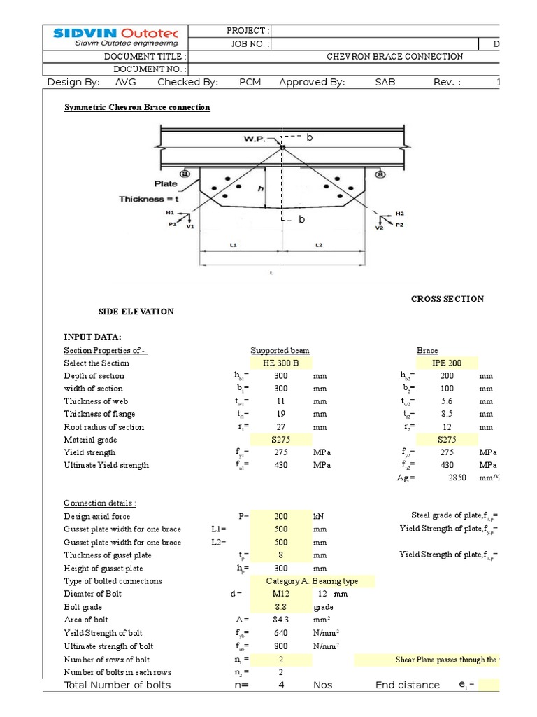 Aisc Chevron Brace | Screw | Bending