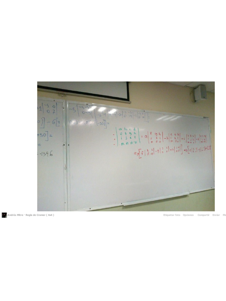 Regla de Cramer (4x4) 2 | PDF