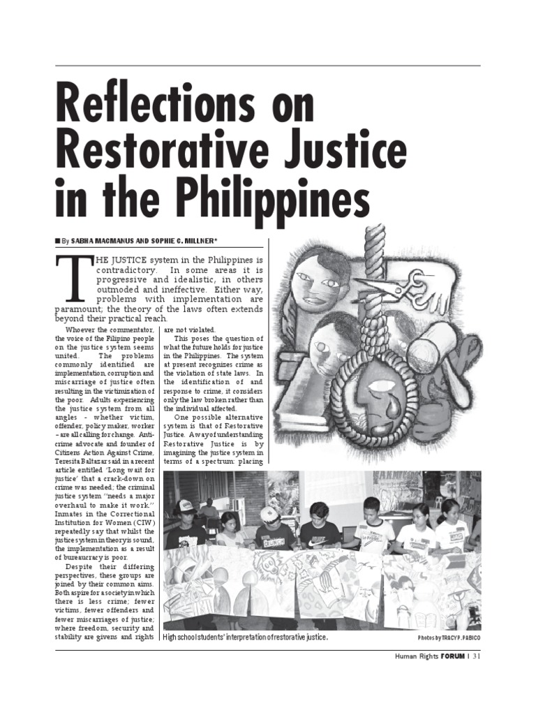 Reflections On Restorative Justice PDF | PDF | Restorative Justice | Prison