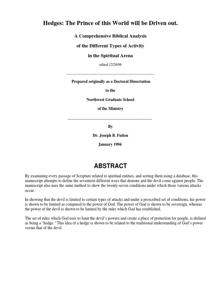 Hedges PDF | PDF | Demons | Demonic Possession