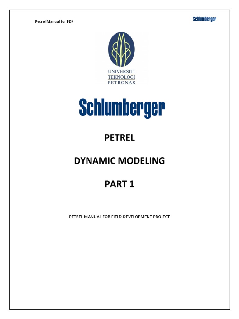 FDP Manual - Petrel Dynamic Modeling | PDF | 3 D Computer Graphics ...