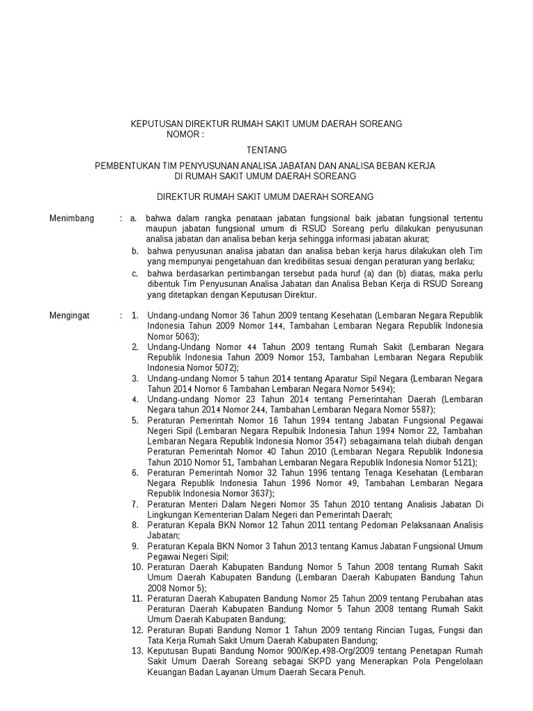 Tim Penyusun ABK Anjab | PDF