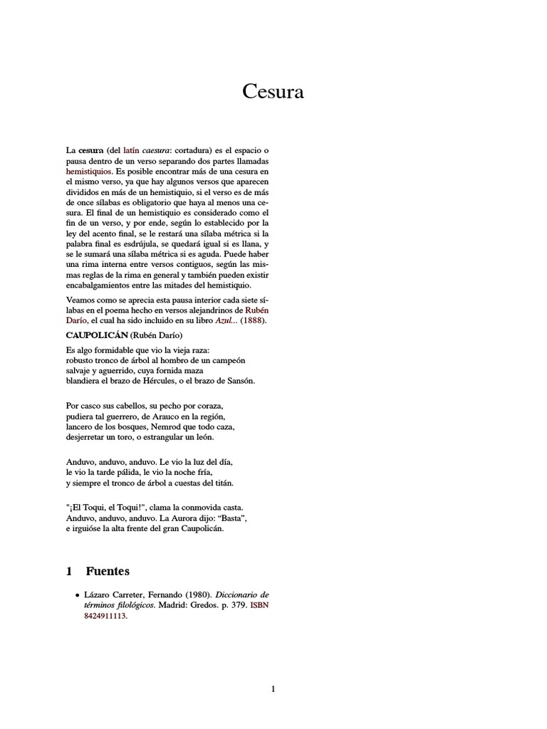 Cesura | PDF | Poesía | Clásicos
