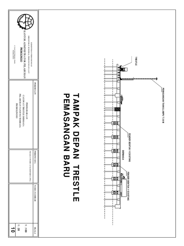 Denah Trestle Dan Dermaga - DXF - 2015 Model (1) 4 | PDF | Metode ...