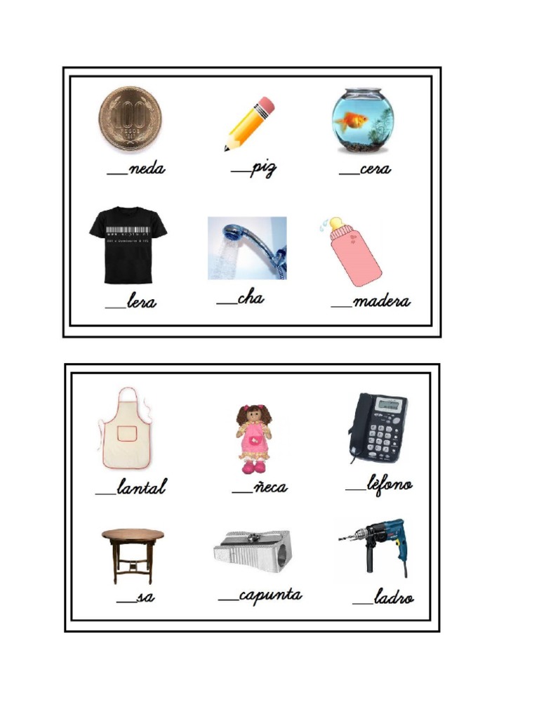 Loteria Sonidos Iniciales M P S L | PDF