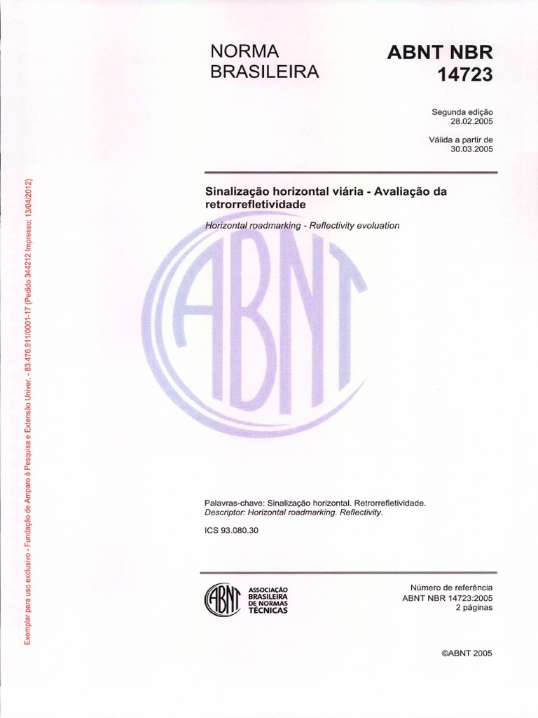 NBR 14723 | PDF | Média | Ensino de Matemática