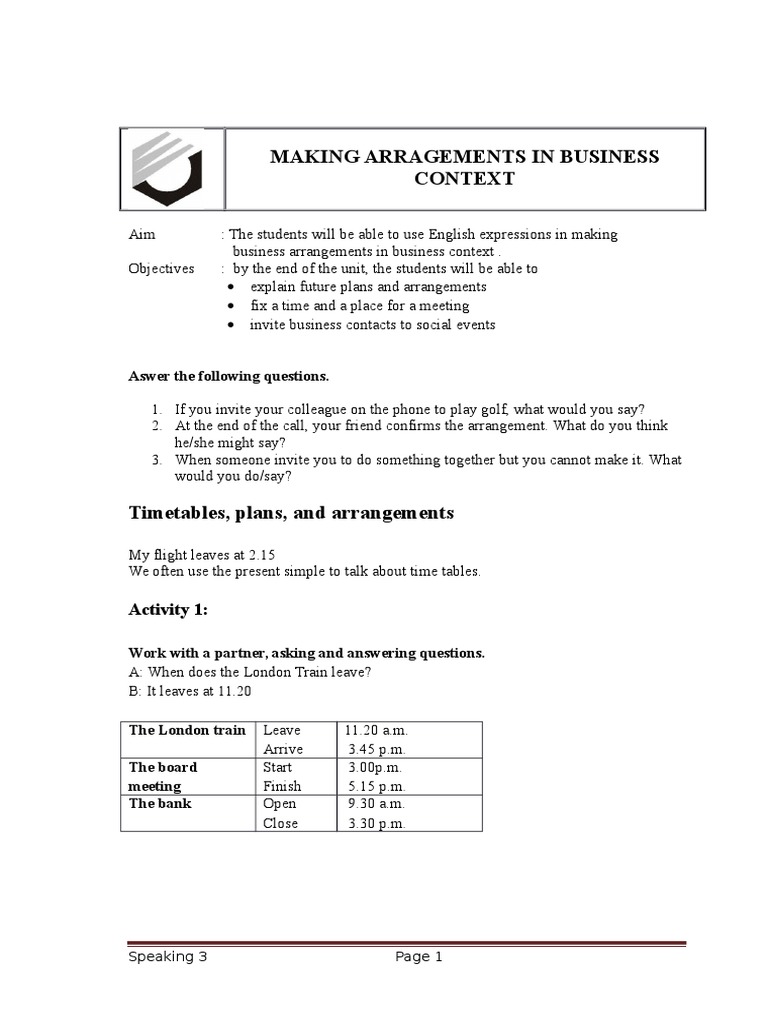 Making Arrangement | PDF