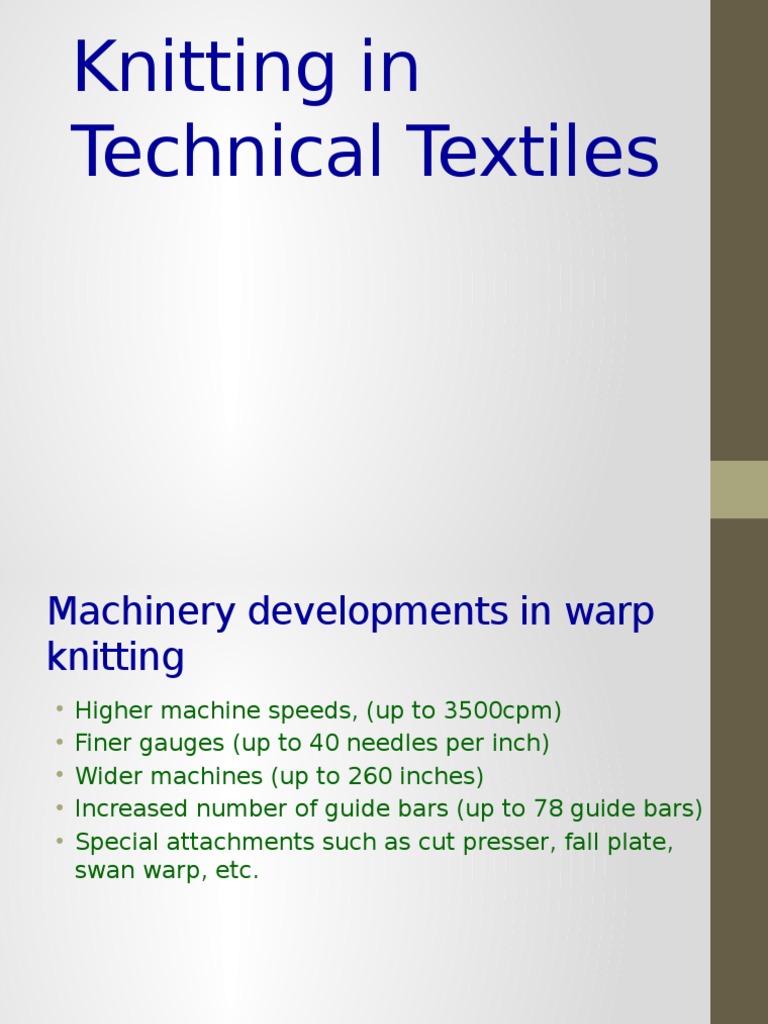 Technical Knitted Fabric Structures | PDF | Knitting | Textiles