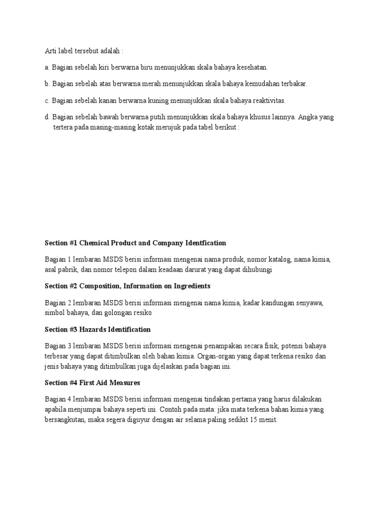 Lambang Pada Msds | PDF