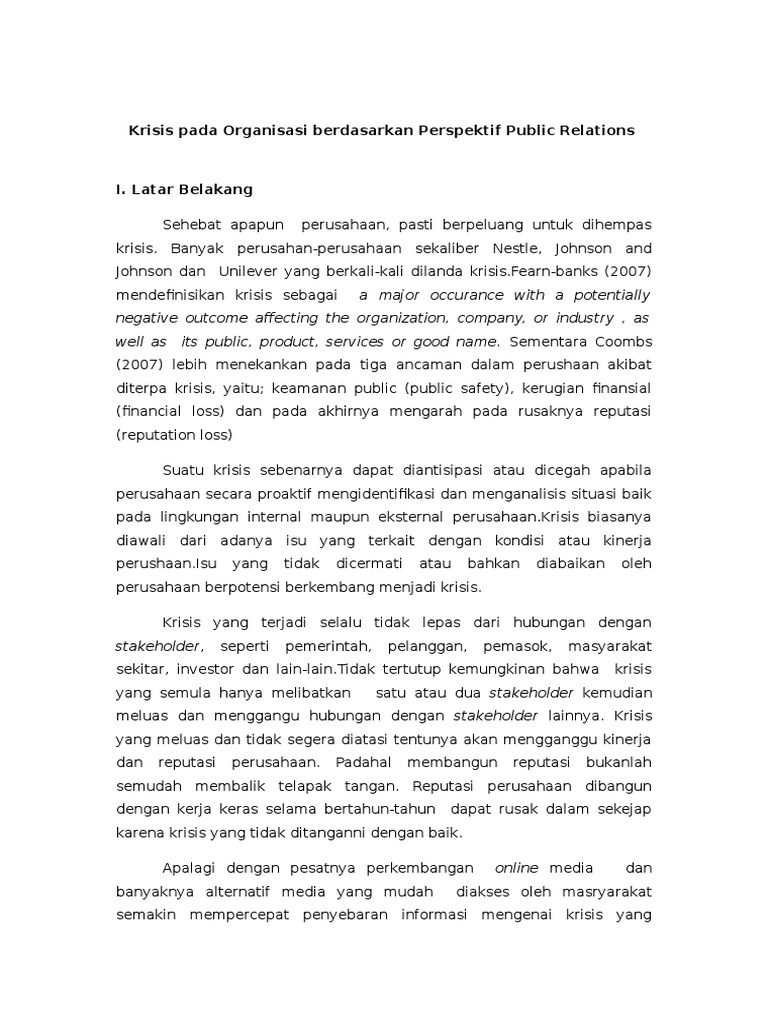 Contoh Esai Penulisan Ilmiah | PDF