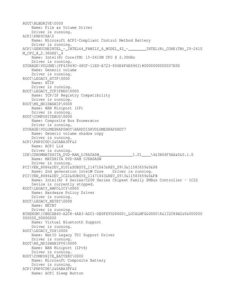 Dev List | PDF | Device Driver | Usb