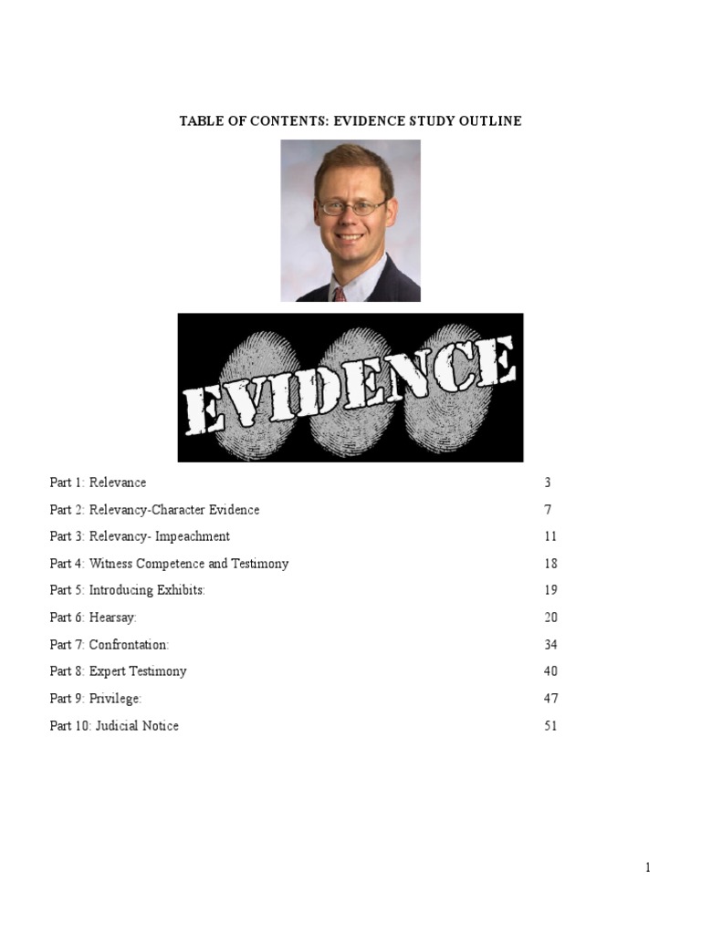 Evidence Checklist | PDF | Hearsay In United States Law | Witness ...