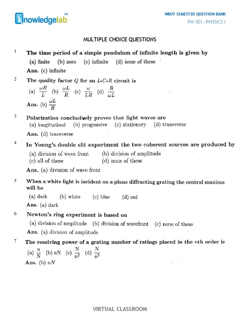 PH101 - Engineering Physics | PDF | Learning | Students