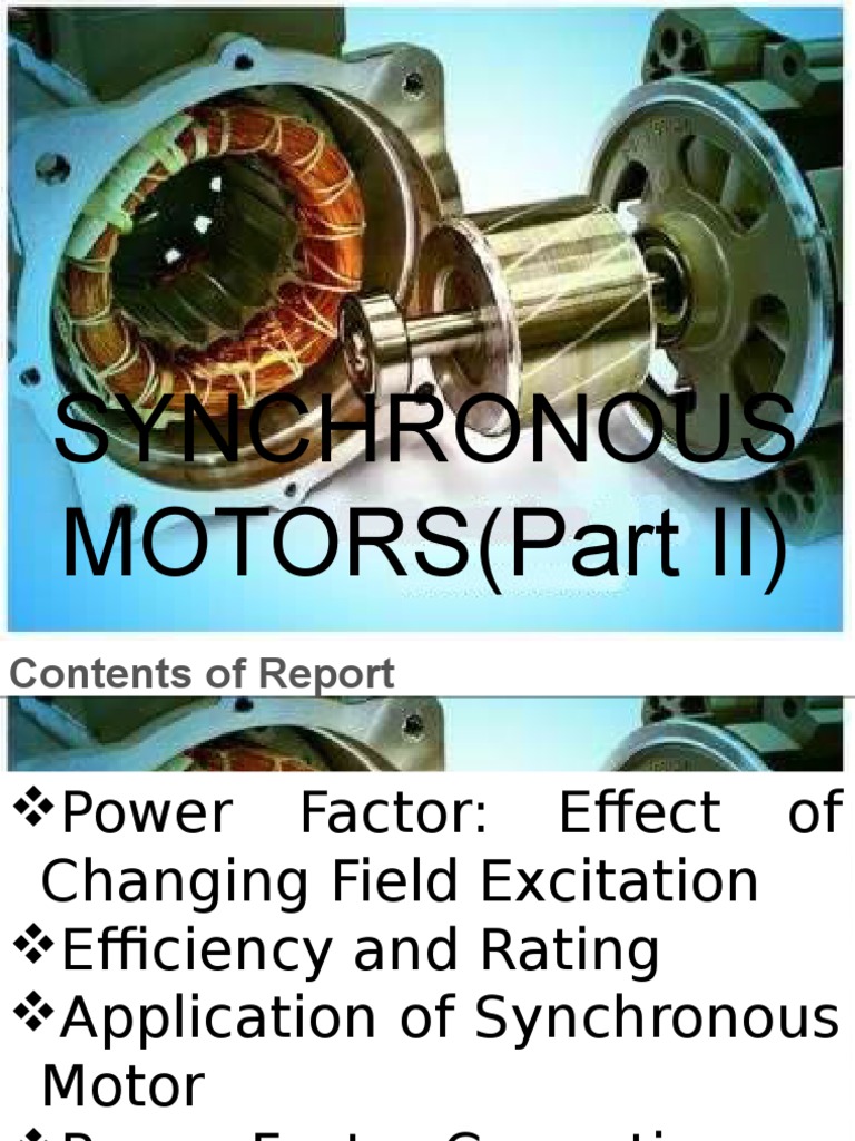 Synchronous Motors | PDF | Ac Power | Electric Motor