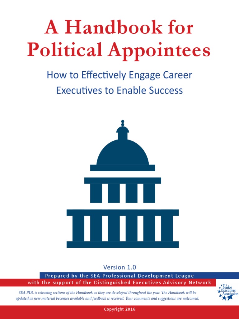 Political Appointee Handbook | PDF | United States Federal Civil ...