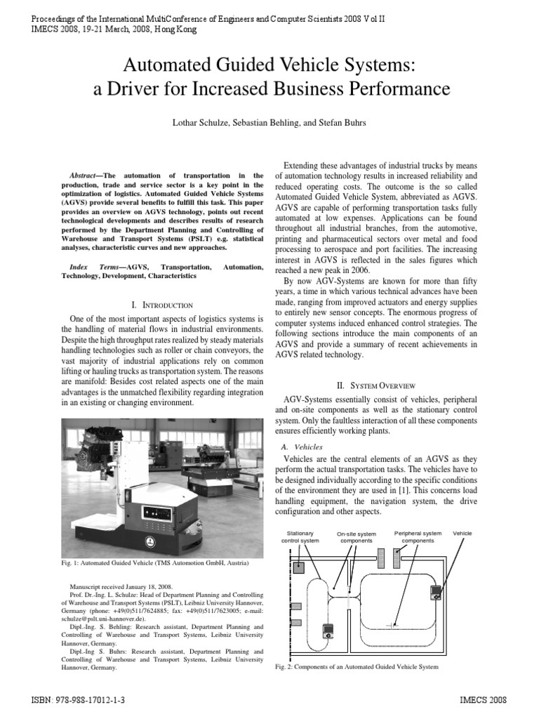 Automated Guided Vehicle Systems | PDF | Inductor | Automation