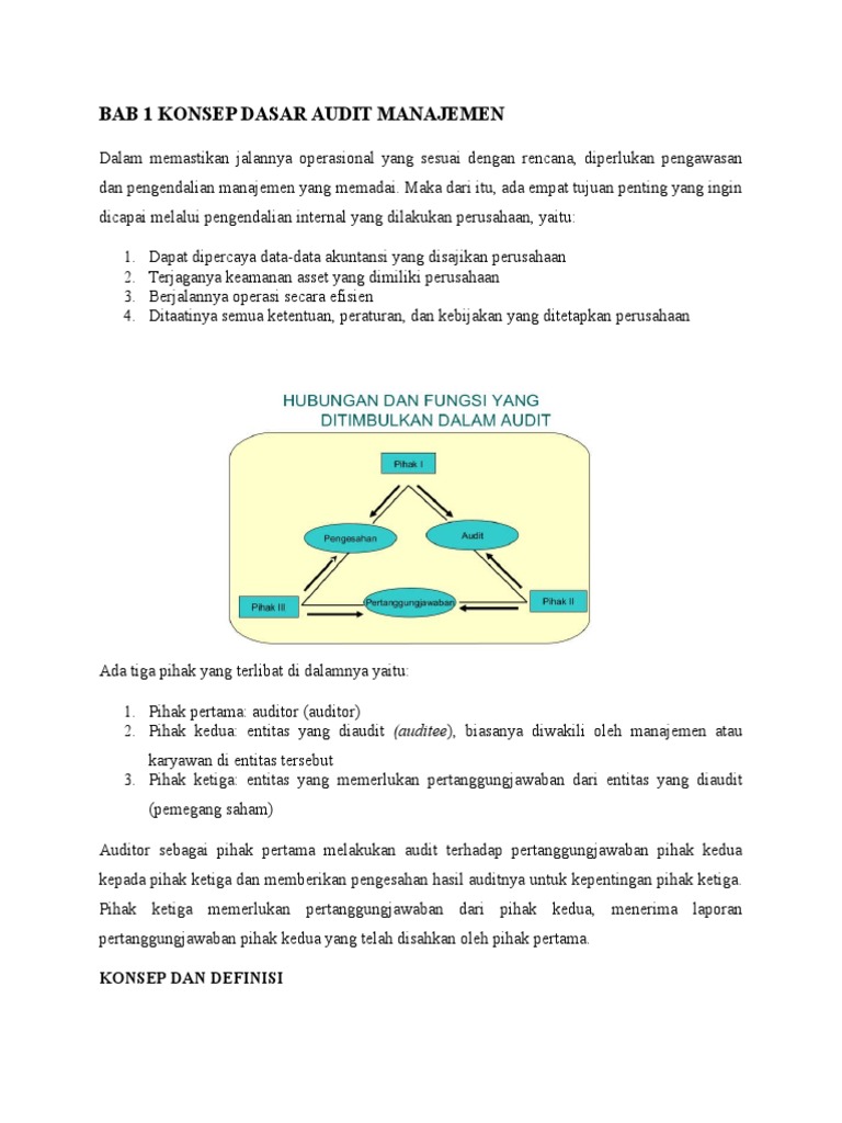 Aumen BAB 1 KONSEP DASAR AUDIT MANAJEMEN | PDF | Bisnis