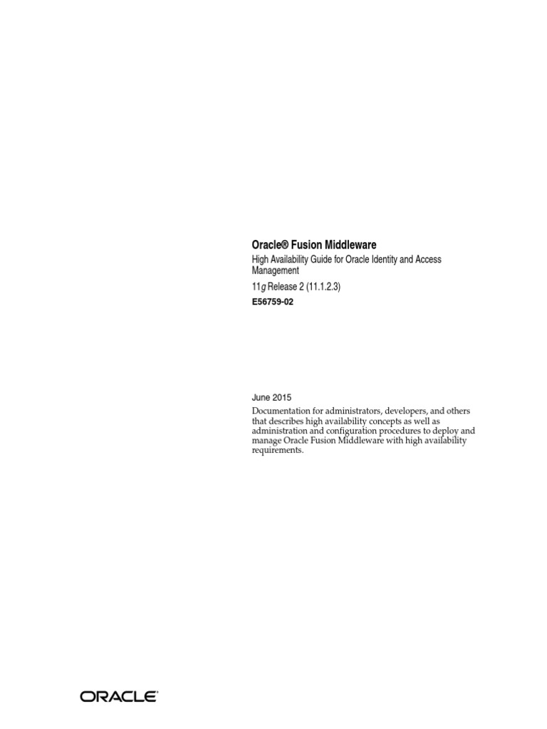 HA For IAM | PDF | Oracle Database | Load Balancing (Computing)