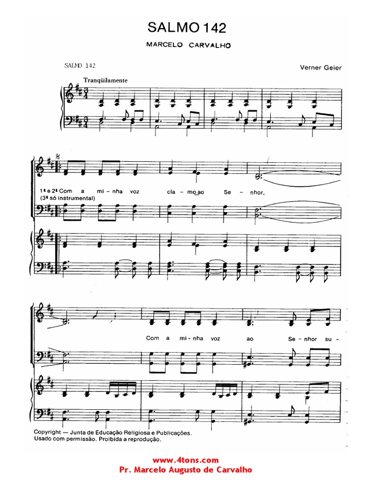 Partitura Salmo 142 PDF | PDF